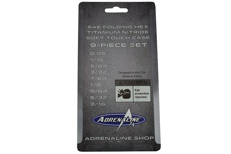 Adrenaline Titanium Nitride Folding SAE Hex Tool Set - Adrenaline